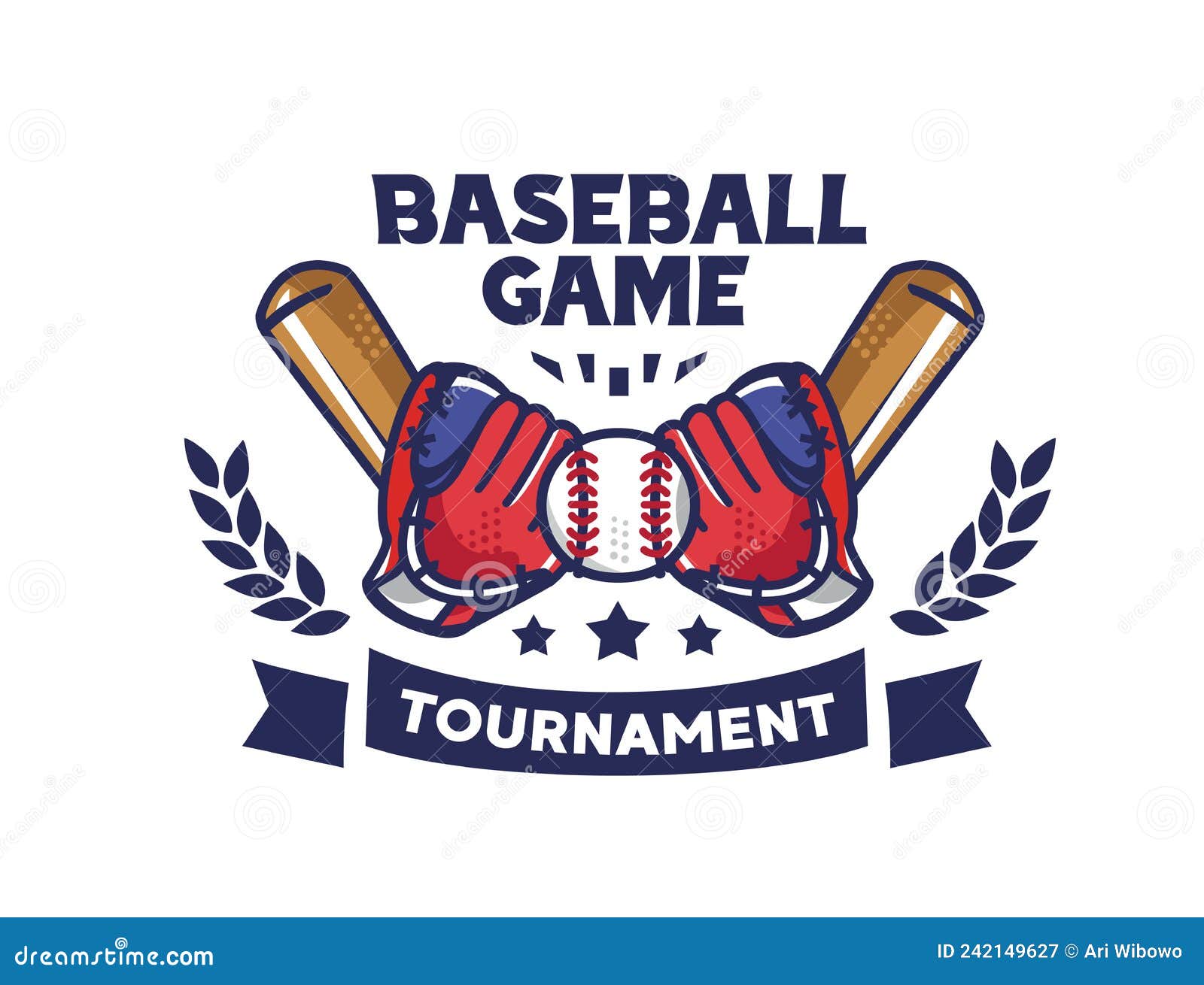 Baseball Logo Design with Modern Minimalist Concept Stock Vector ...