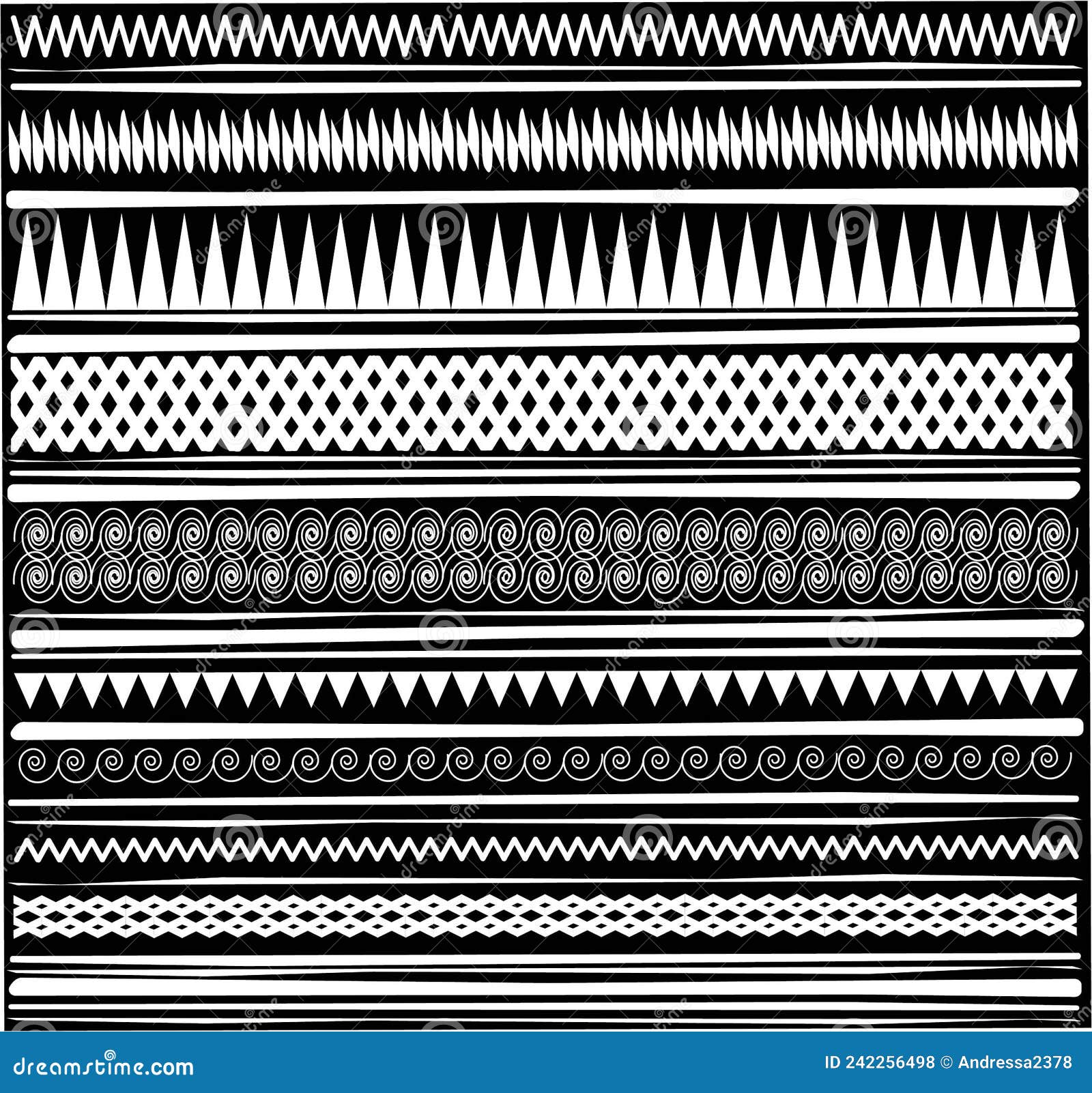 Basic Tribal Color Cartoon Vector | CartoonDealer.com #242256457