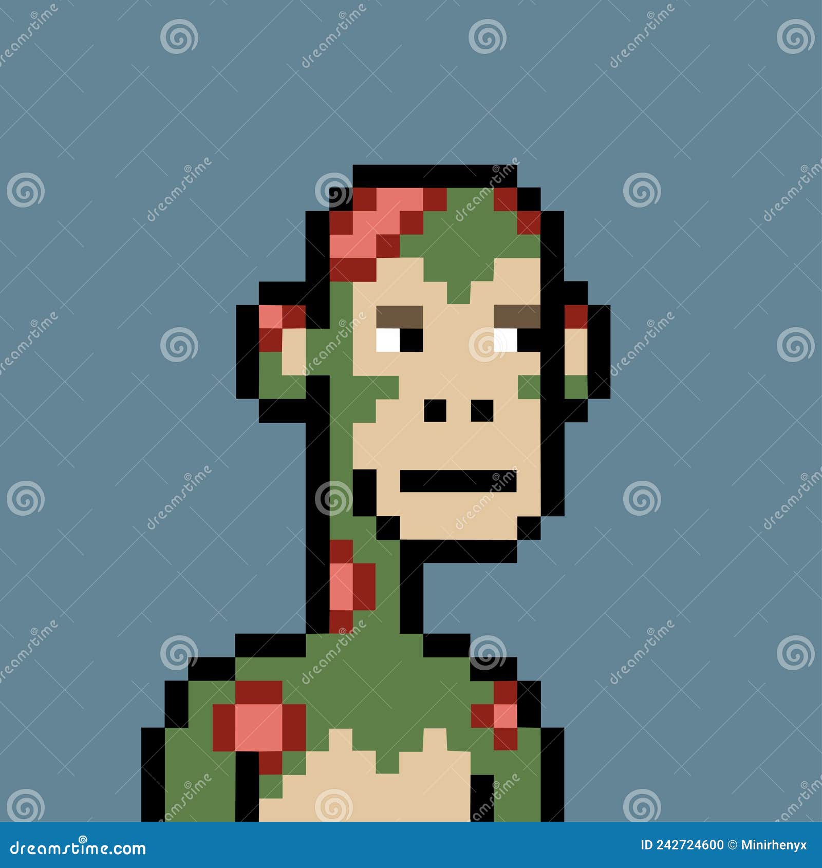 Zombie crypto apes stock illustration. Illustration of drawing - 242724600