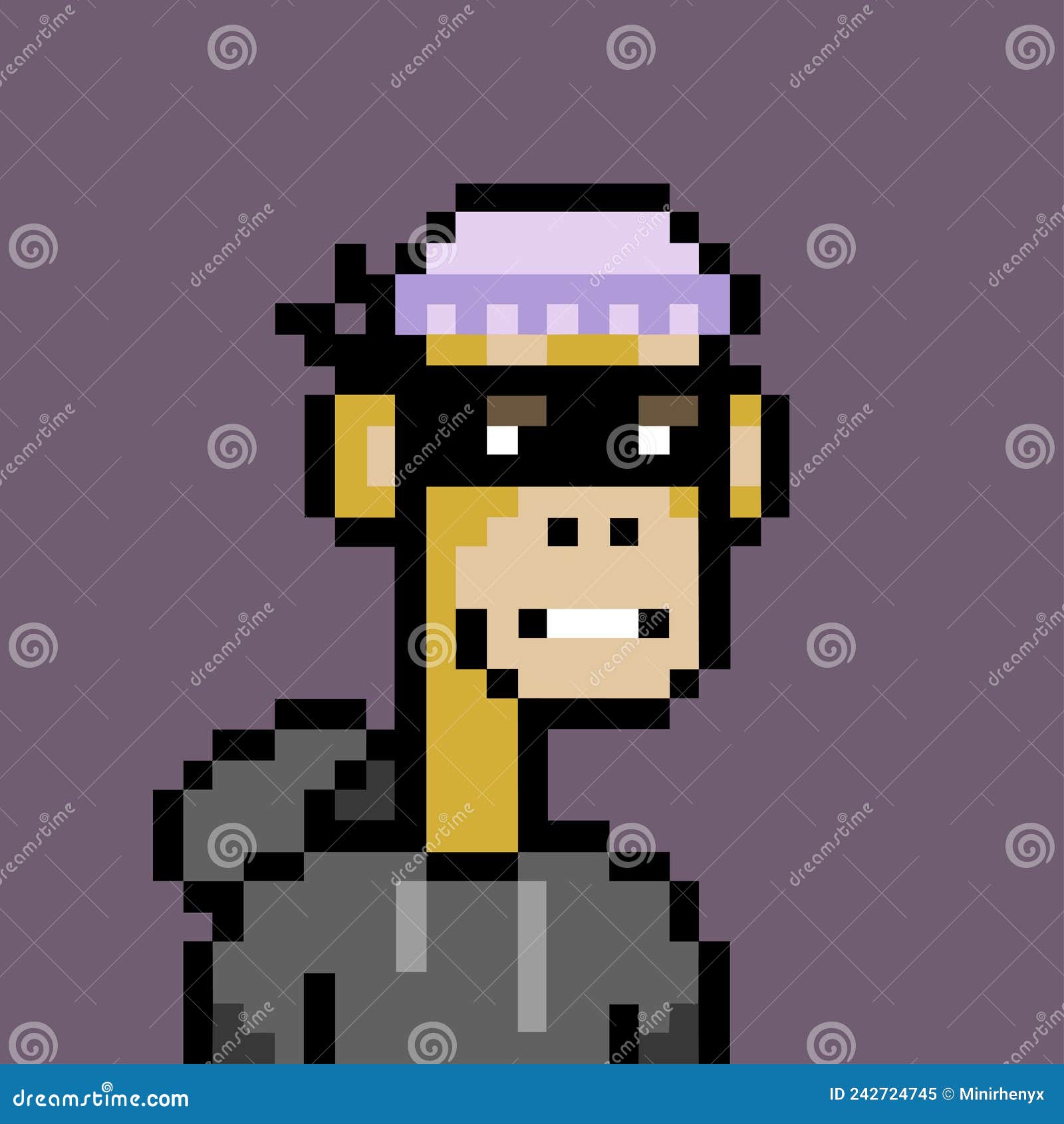 Pixel Art Monkey Vector Illustration | CartoonDealer.com #111728708