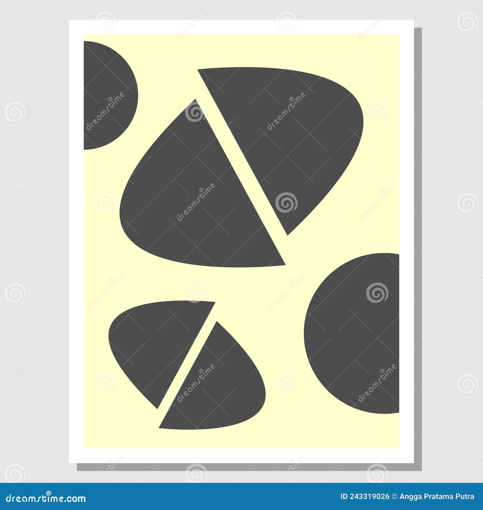 Abstract Art for Decoration. Geometric Design of Circles and Split ...