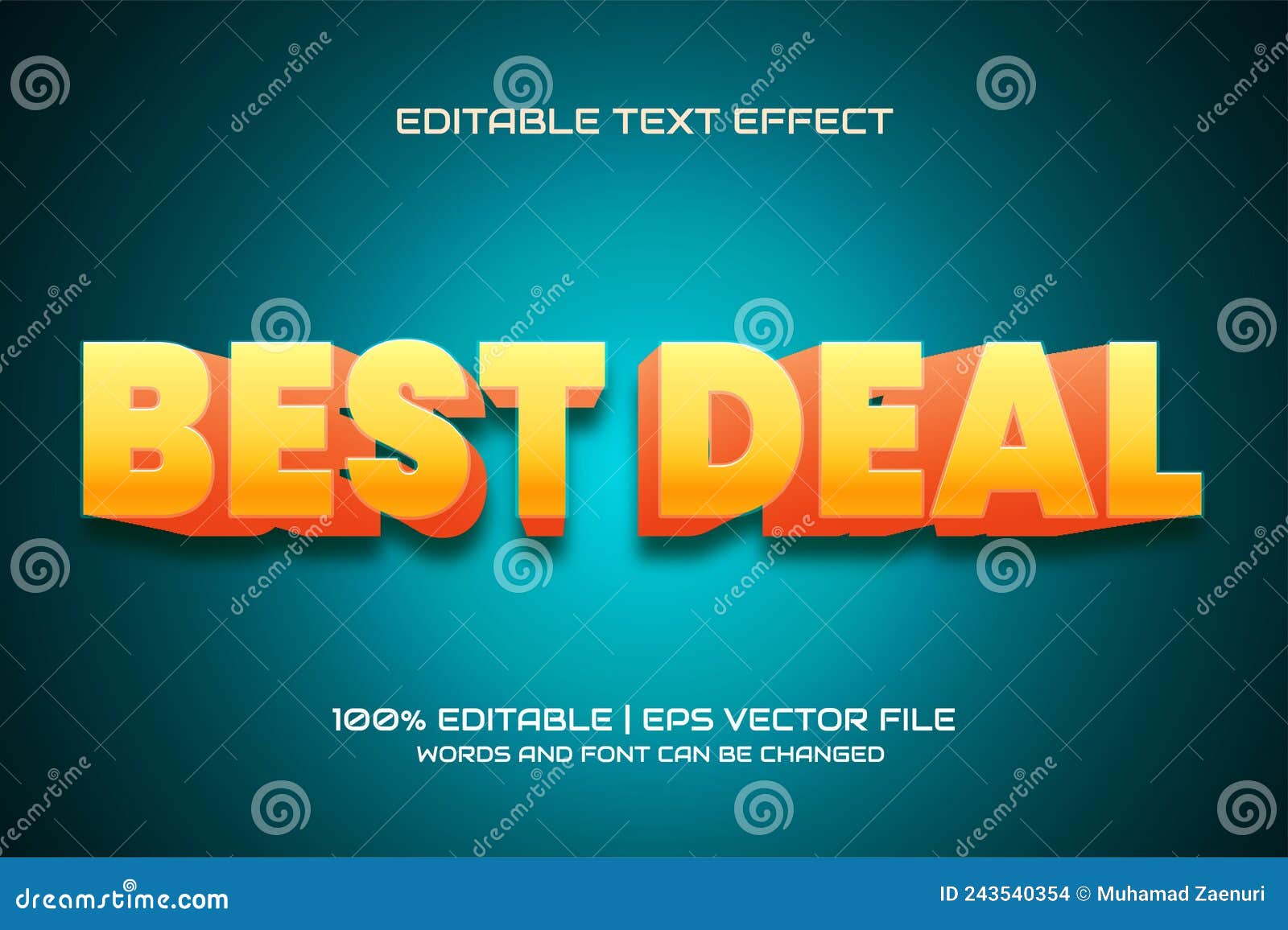 Editable best deal. stock vector. Illustration of modern - 243540354