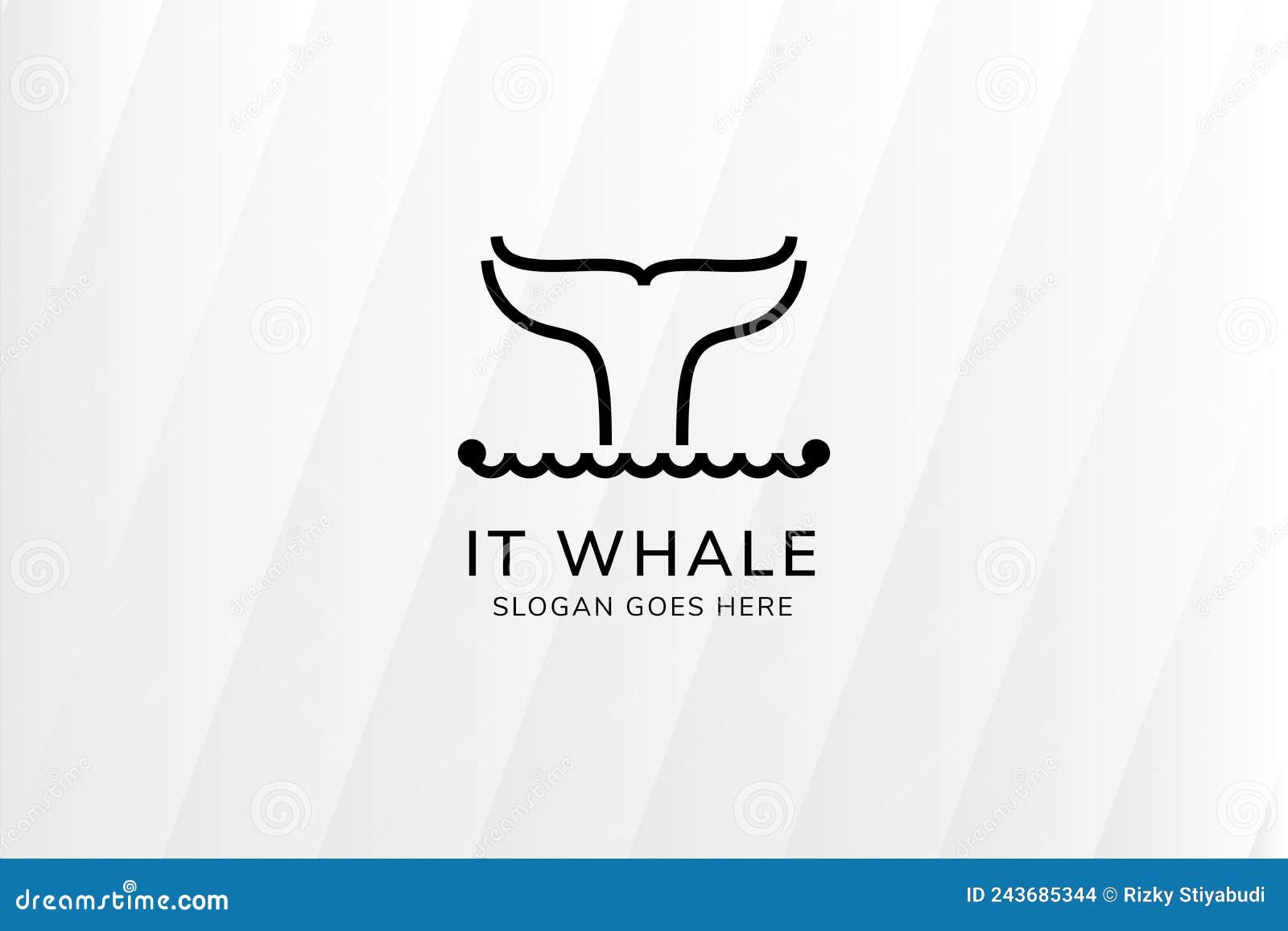 Code Whale Logo Design Template Use Line Style with Black Color. Stock ...