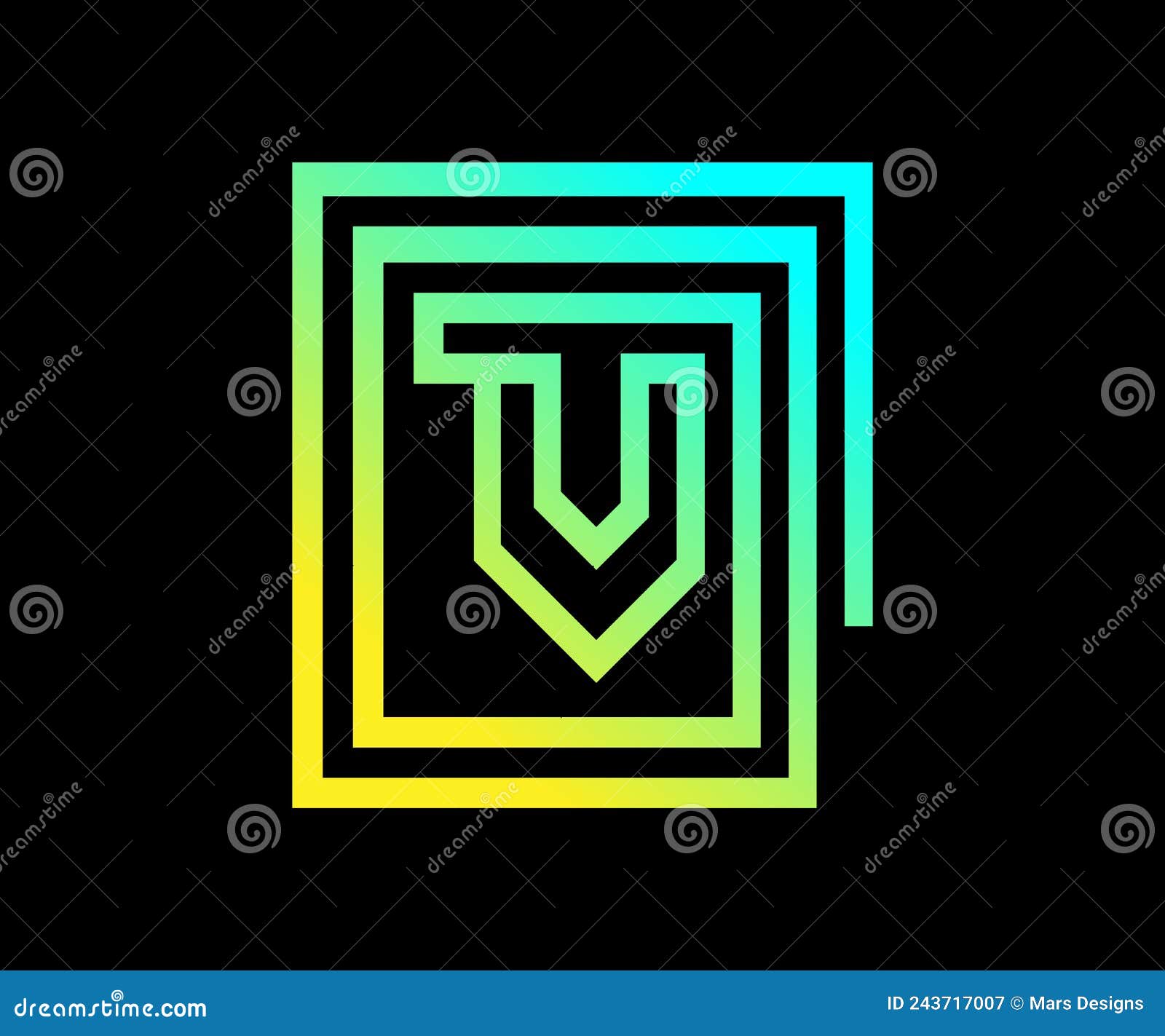 TV Logo Vector Graphics Colorful Design, Alphabet Letter Icon Abstract ...