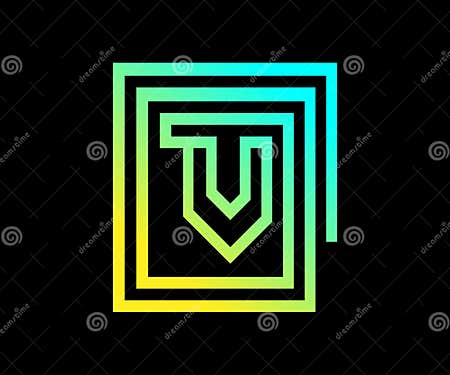 TV Logo Vector Graphics Colorful Design, Alphabet Letter Icon Abstract ...