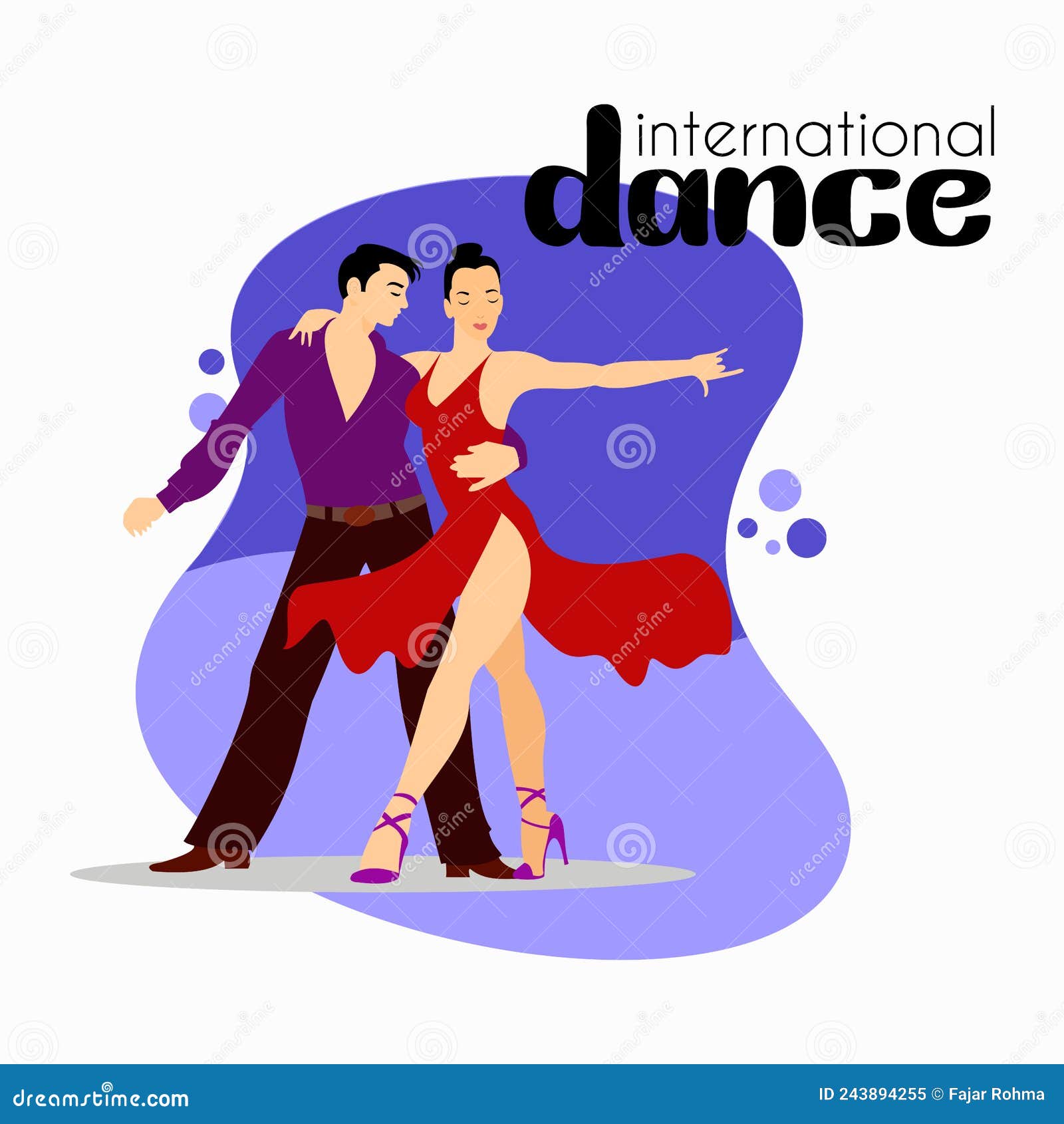 Tango Basic Steps Cartoon Vector | CartoonDealer.com #19888519