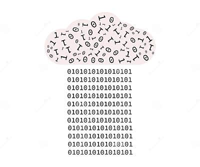 Binary Code Design Vector, Codes Come from Cloud Stock Vector ...