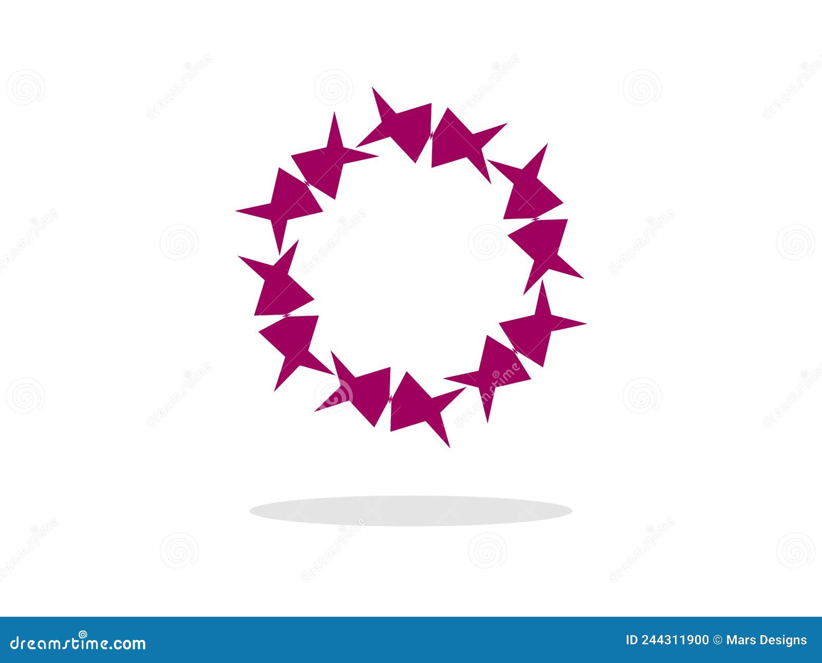 Circular Design with Sharp Edges, Creative Vector Illustrator, Banner ...