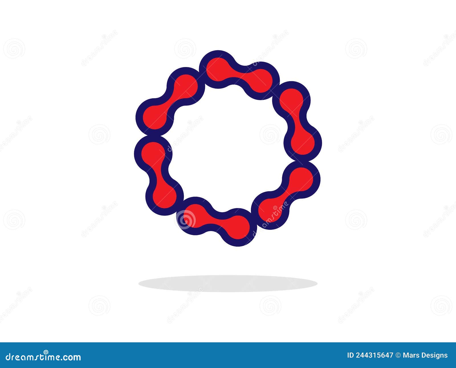 Circular Vector Design, Chain Style Circle Icon or Emblem Stock Vector ...