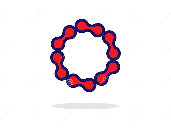 Circular Vector Design, Chain Style Circle Icon or Emblem Stock Vector ...