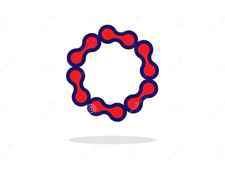 Circular Vector Design, Chain Style Circle Icon or Emblem Stock Vector ...