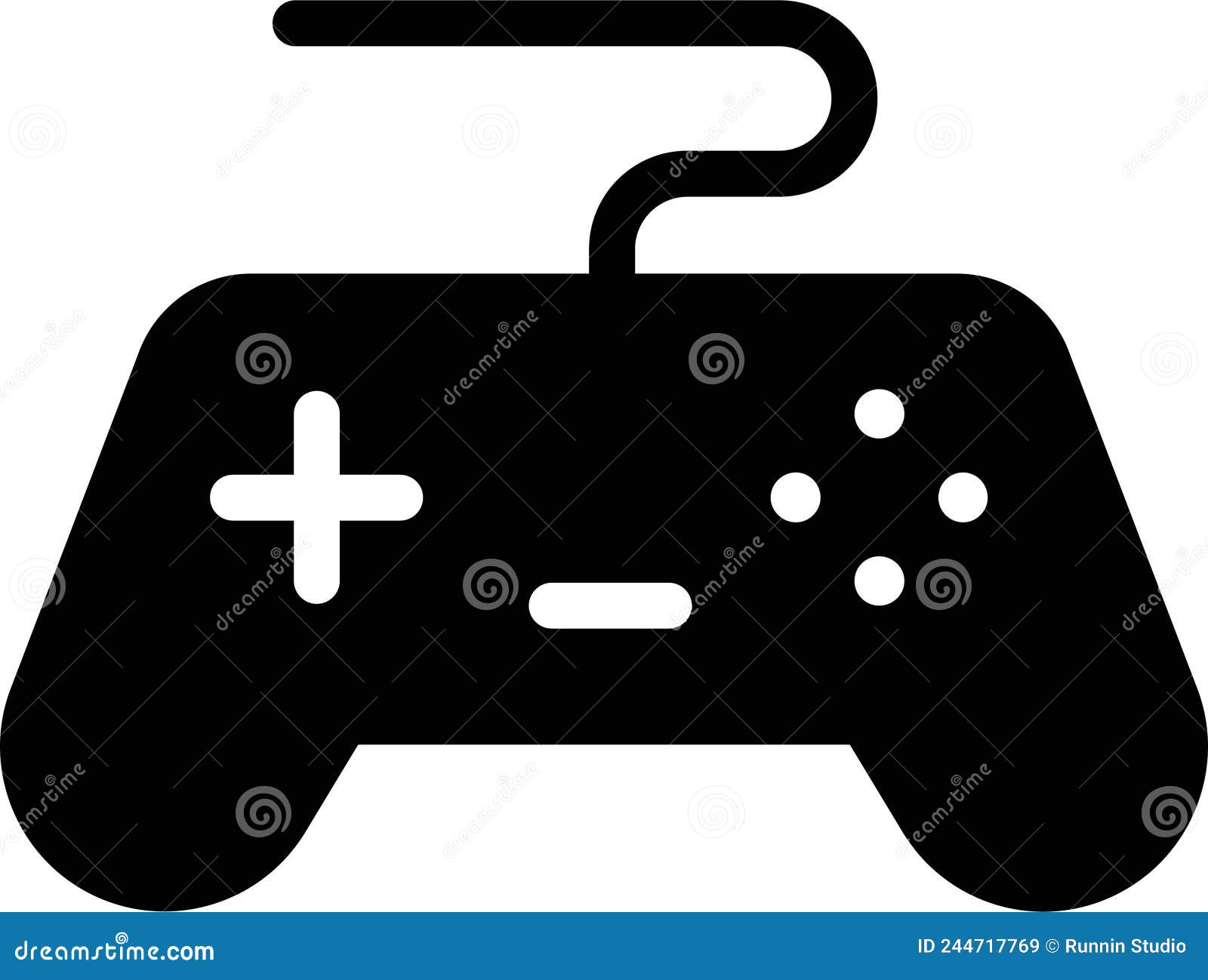 Gaming Remote Icon stock vector. Illustration of iron - 244717769