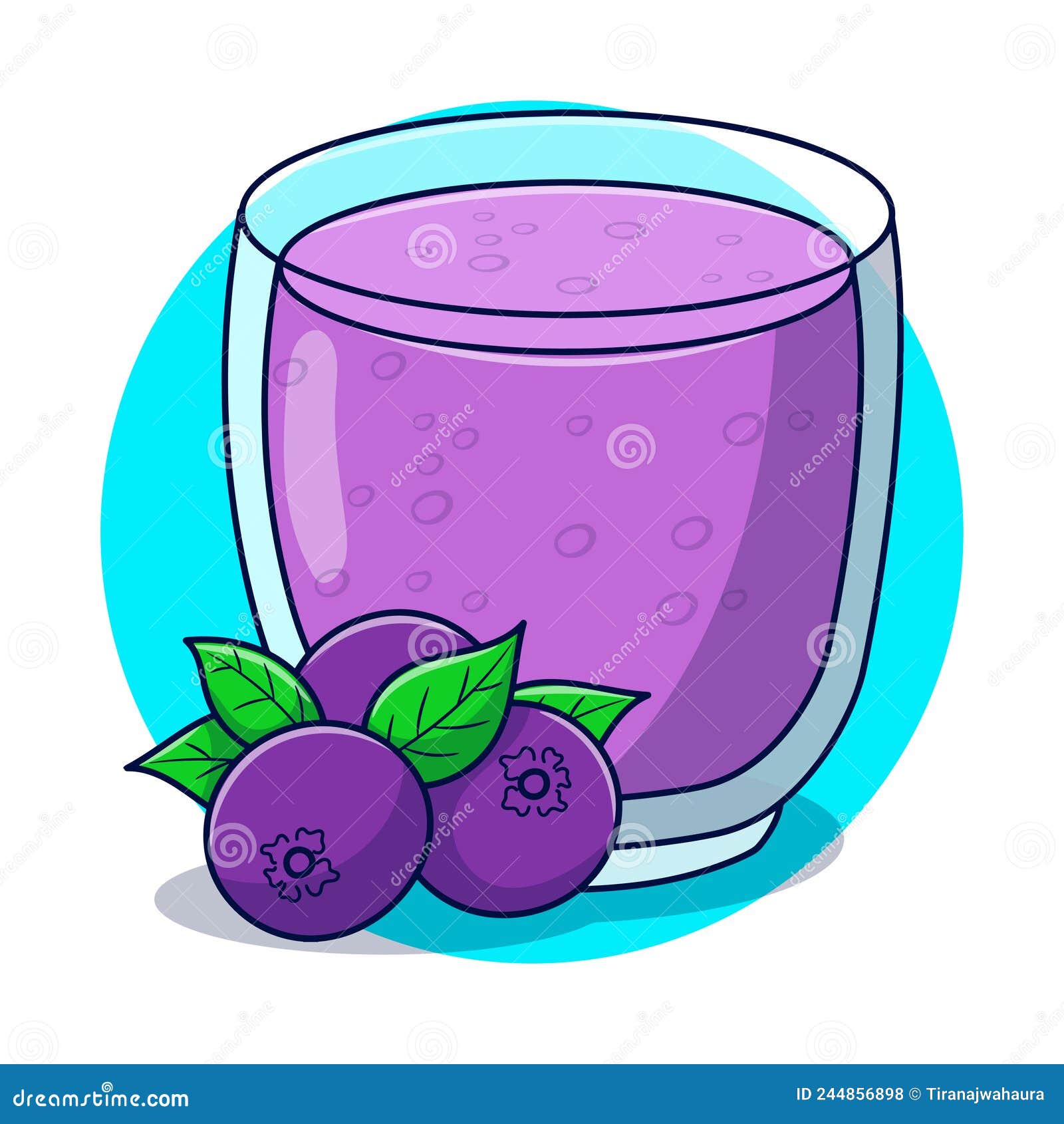 Hand Drawn of Blueberry Jam or Smoothie Stock Vector - Illustration of ...