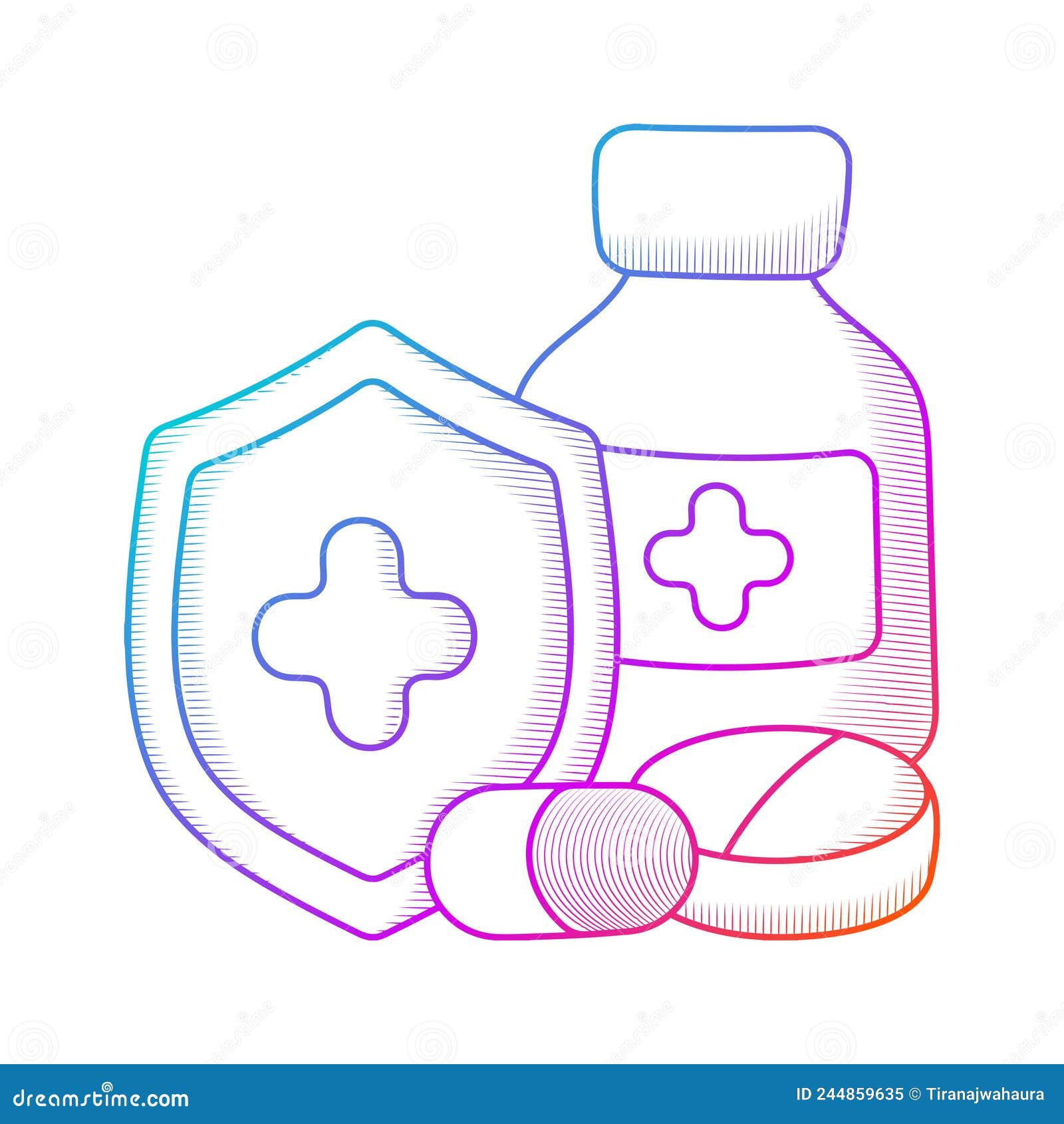 Health Insurance Hand Drawn Doodle Illustration Stock Vector ...