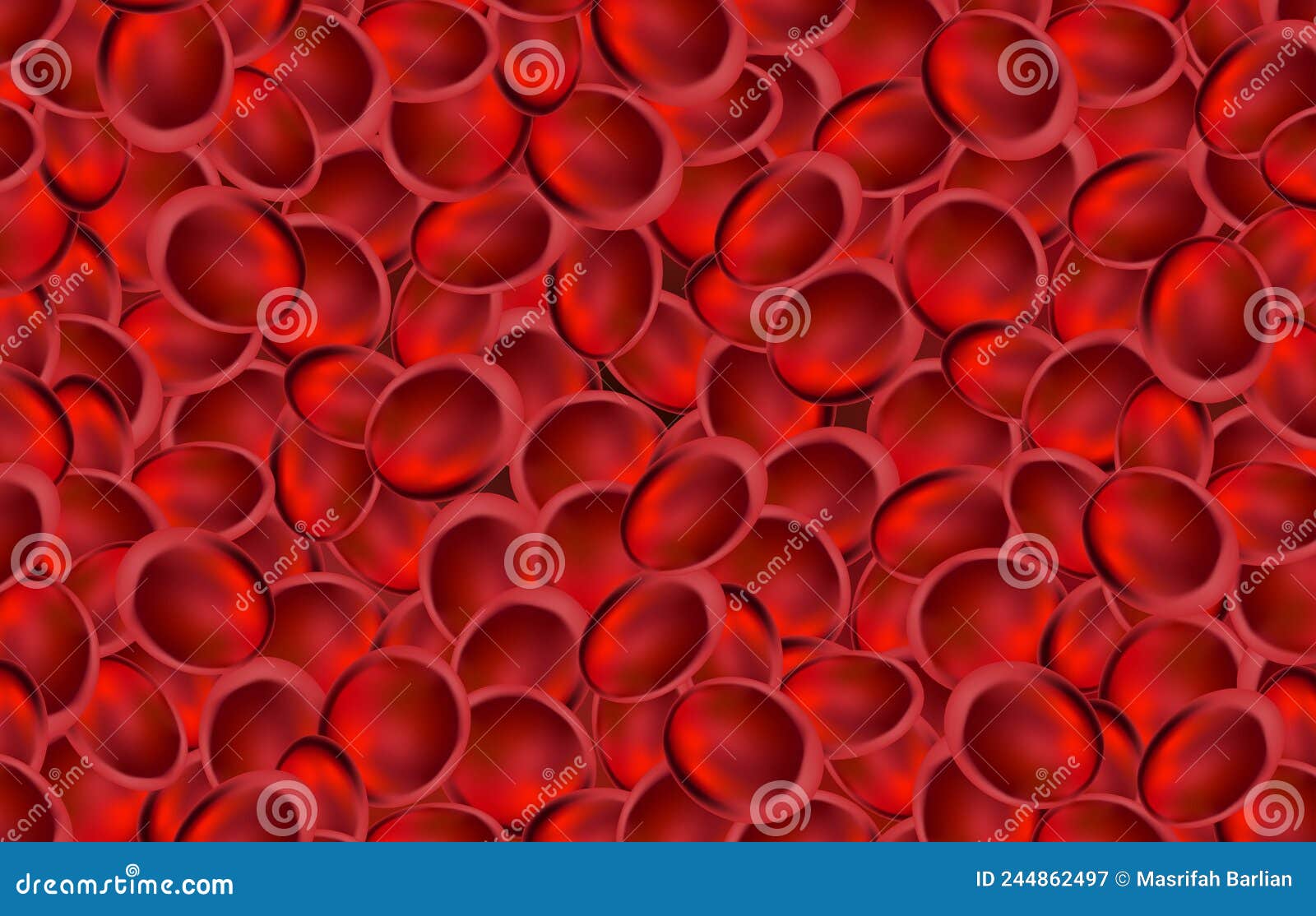 Red Blood Cell View Under Microscope. Basic RGB Stock Vector ...