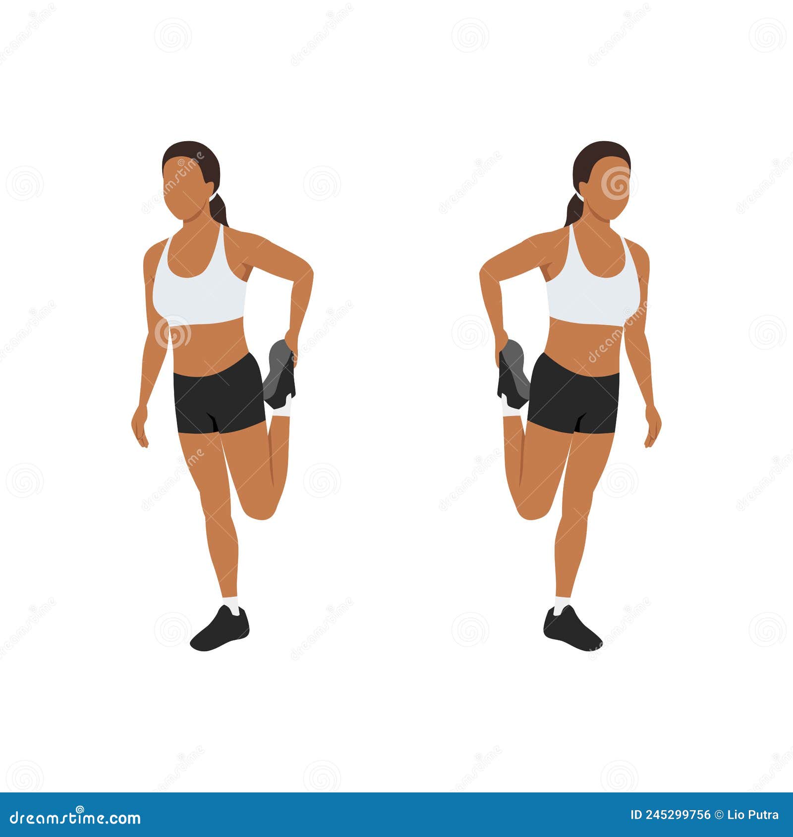 Man Doing Standing Dumbbell Side Bends Exercise. Vector Illustration ...