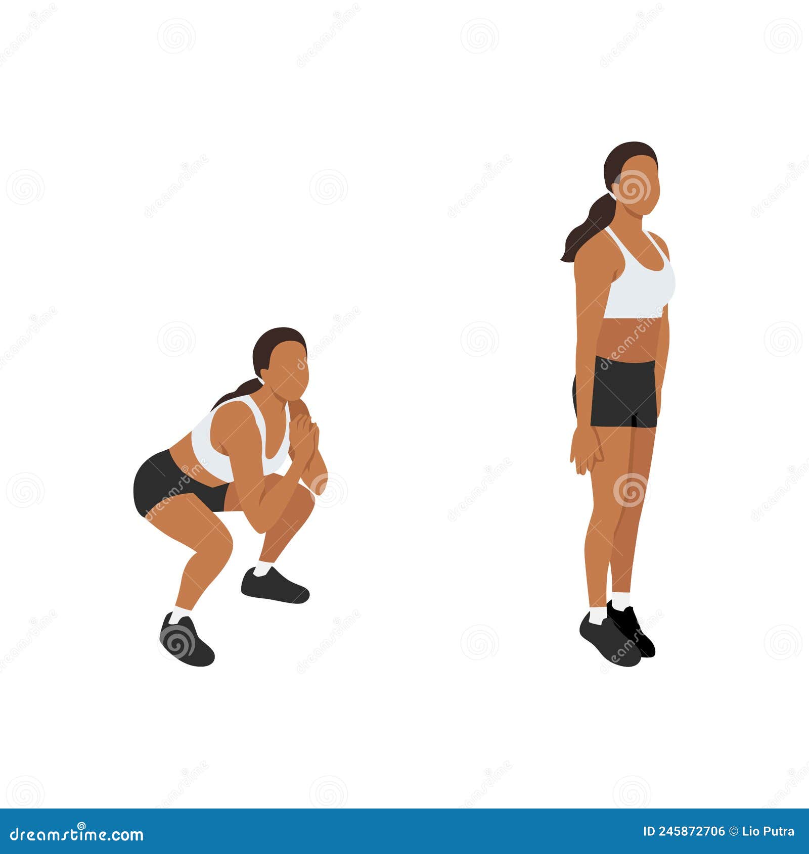 Squat Jacks Or Star Squats Home Workout Female Exercise Guide ...