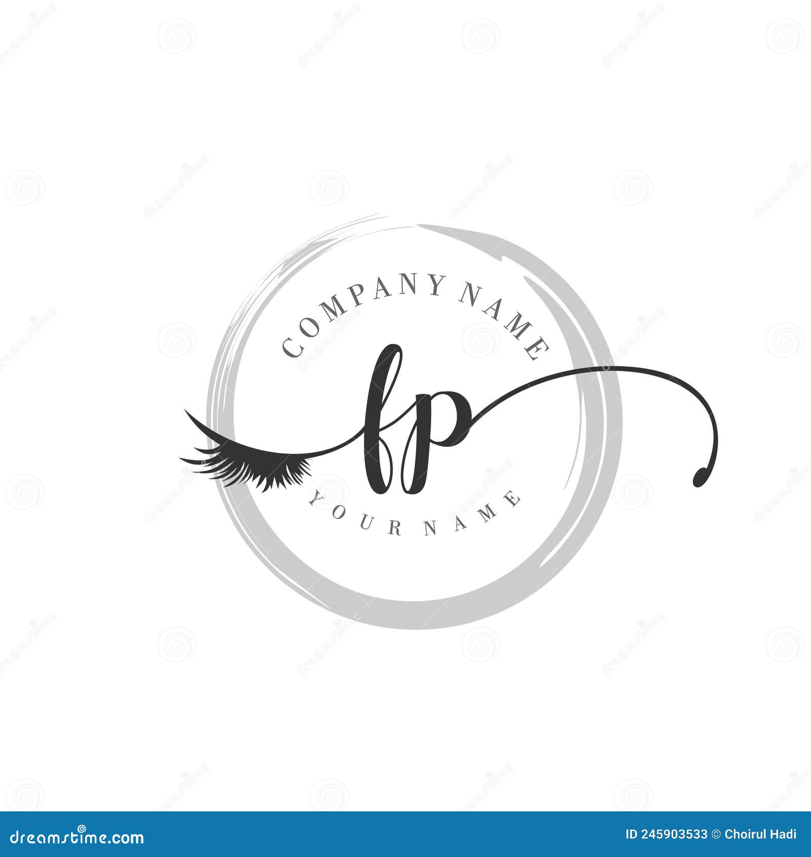 Initial FP Logo Handwriting Beauty Salon Fashion Modern Luxury Monogram ...
