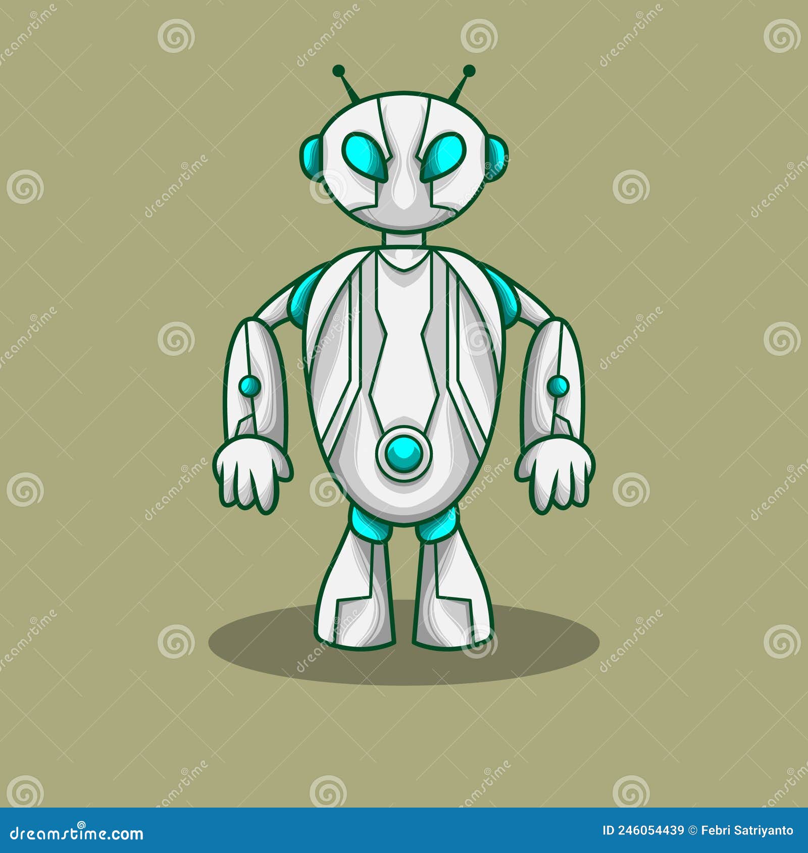 Insect Humanoid Mecha Robot Mascot Stock Vector - Illustration of ...