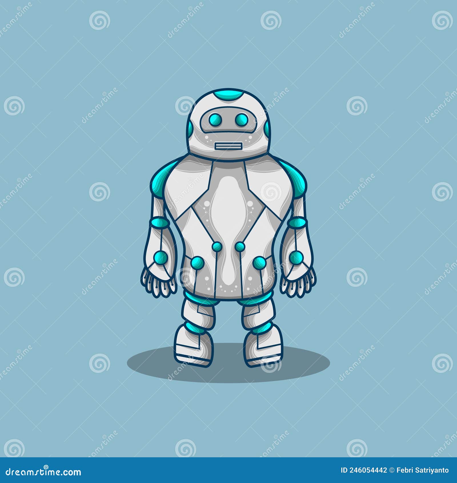 Fool Man Humanoid Mascot Robot Mecha Stock Vector - Illustration of ...