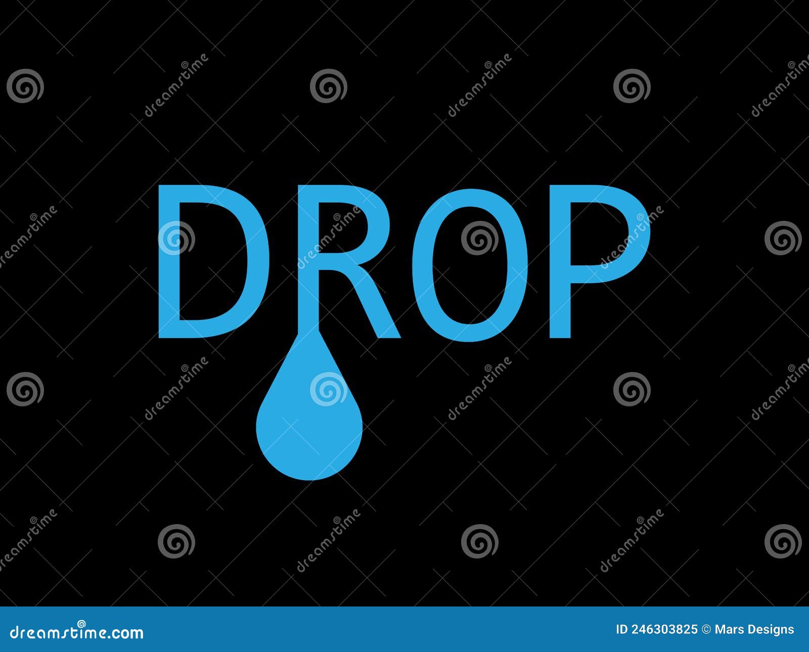 Drop Text Design Vector Illustrator with Water Drops Stock Vector ...
