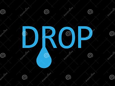 Drop Text Design Vector Illustrator with Water Drops Stock Vector ...