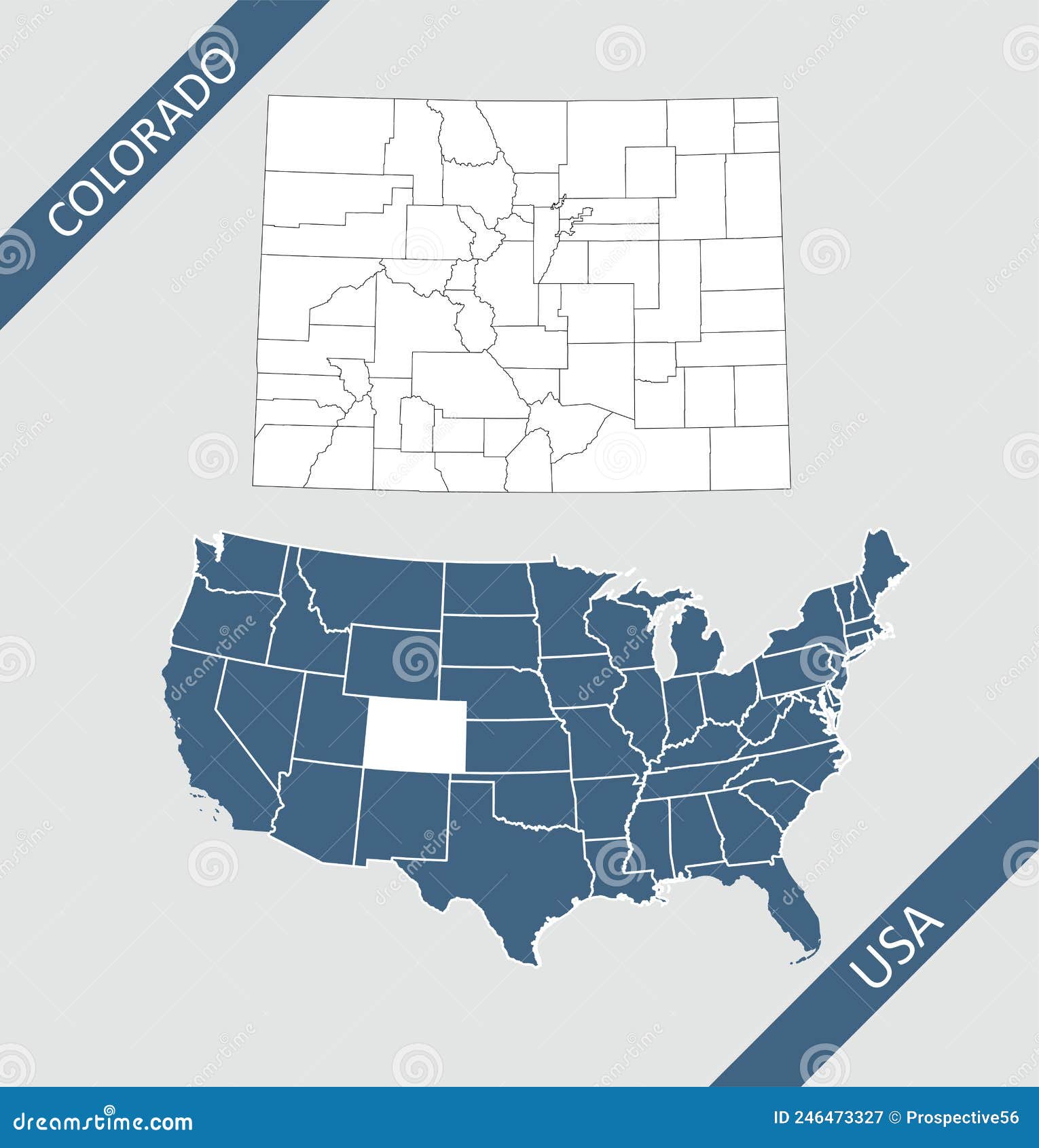 Colorado county map stock vector. Illustration of jefferson - 246473327