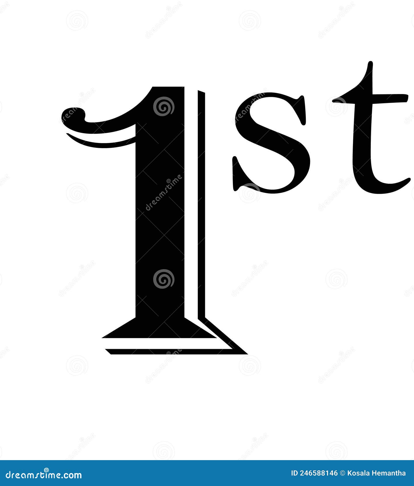 Number, One, First, Icon, Symbol, Charactor, Black, Font Stock Vector ...