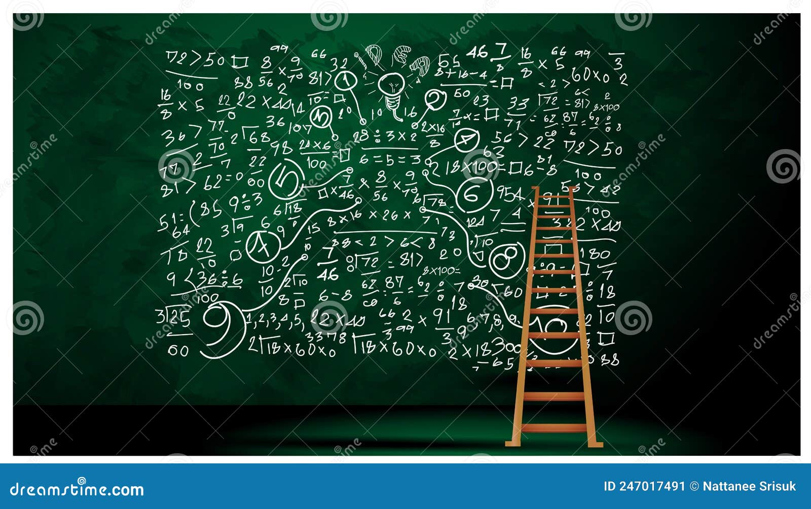 Write a Board Calculate and Staircase - Creativity Idea and Concept ...