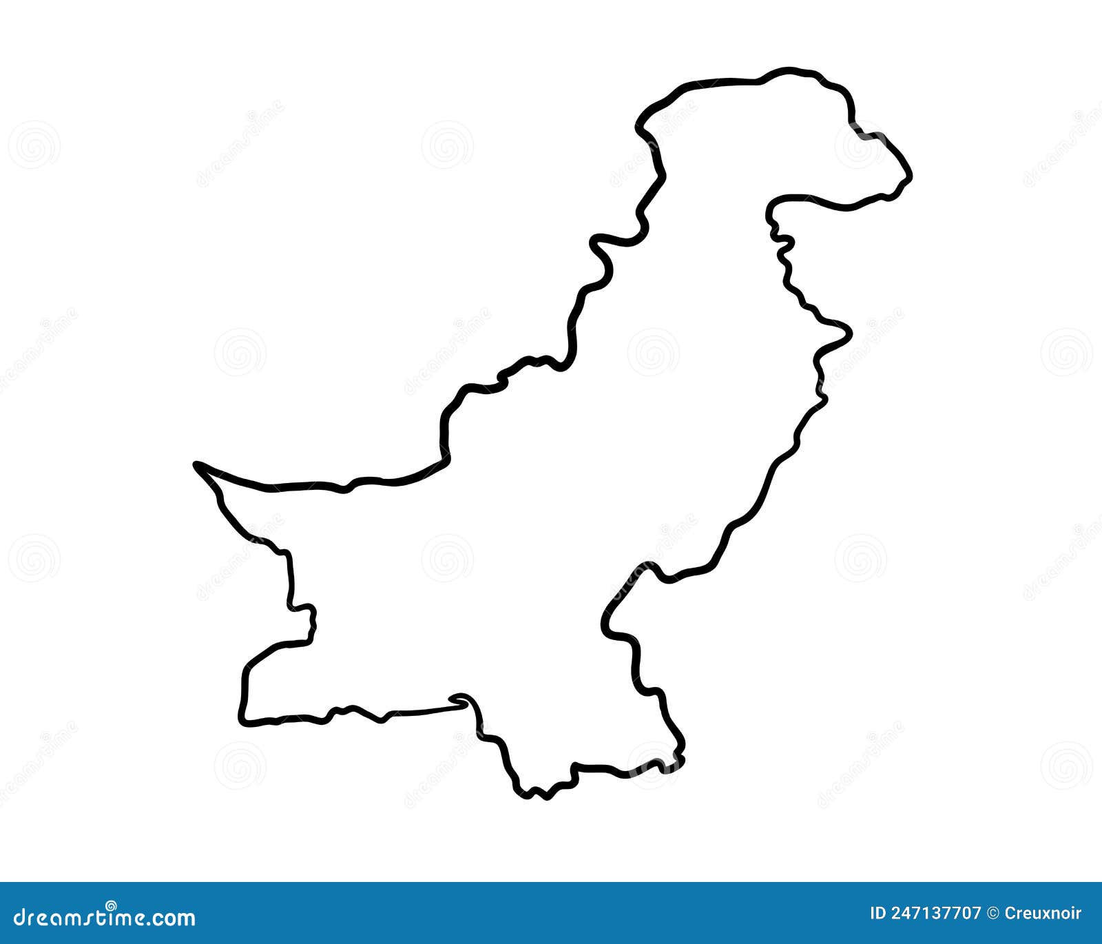 Pakistan - Hand-Drawn Map Lllustration Stock Illustration ...
