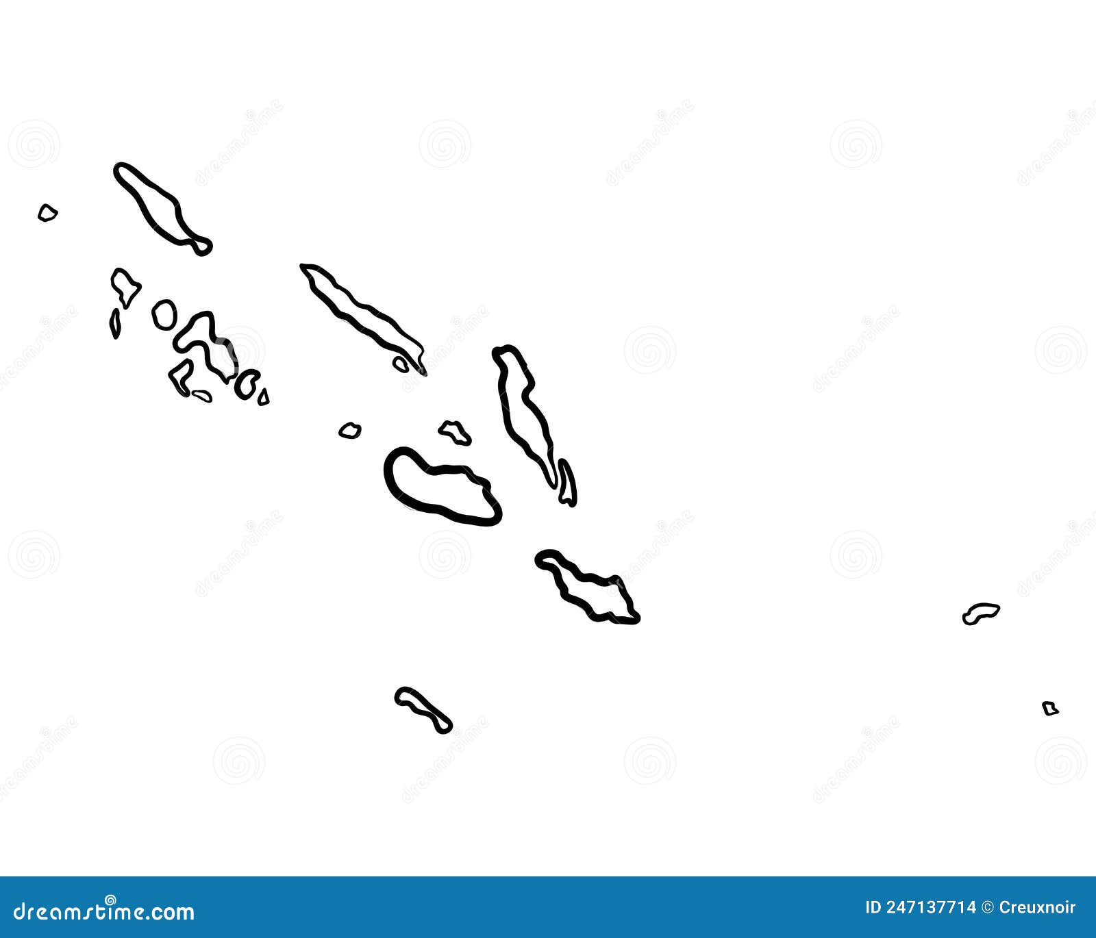 Solomon Islands - Hand-Drawn Map Lllustration Stock Illustration ...