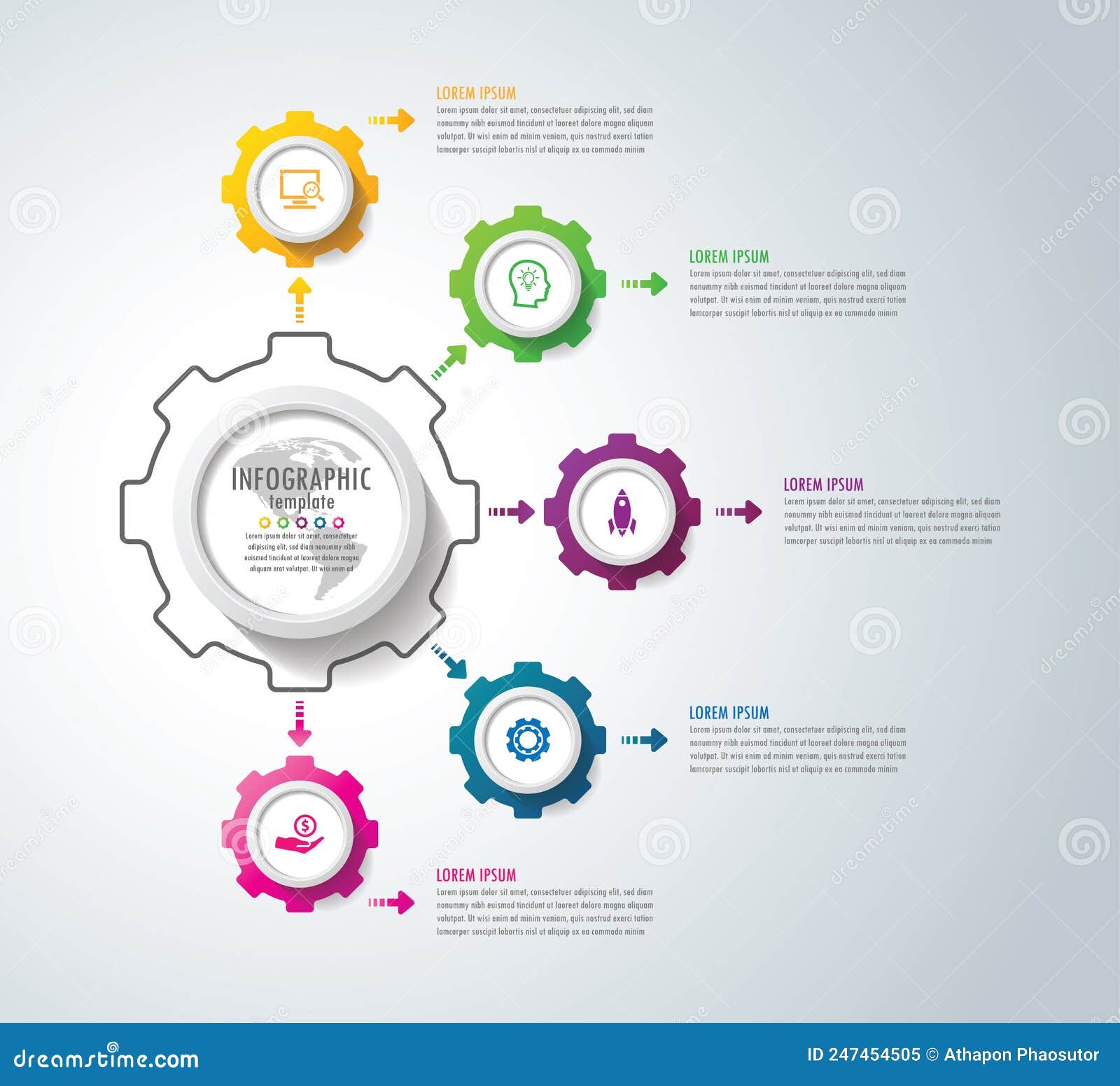 Presentation Process Business Infographic Template Stock Vector ...