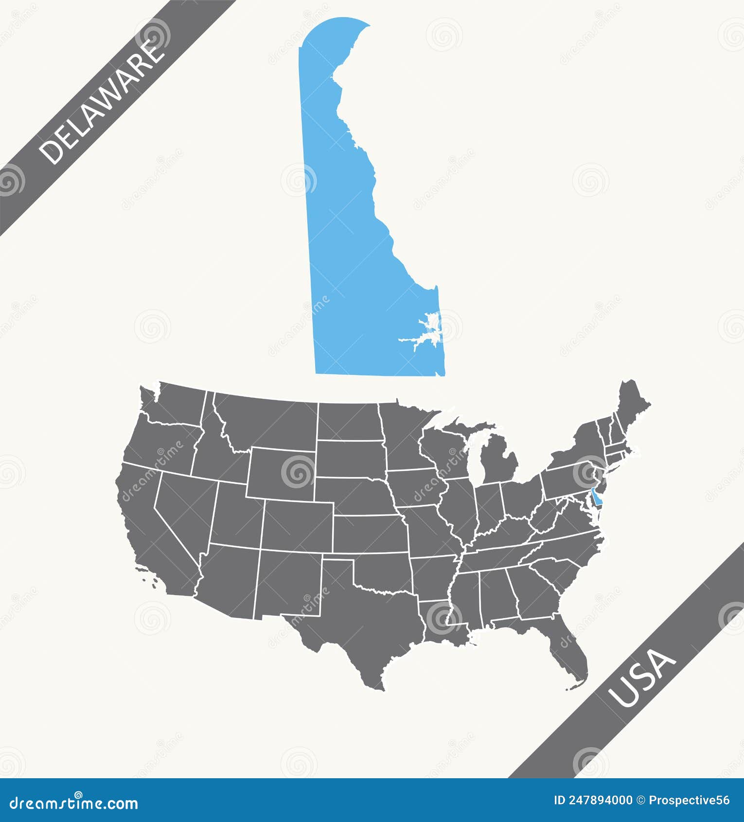 Delaware Map Vector Outline Cartography Stock Vector - Illustration of ...