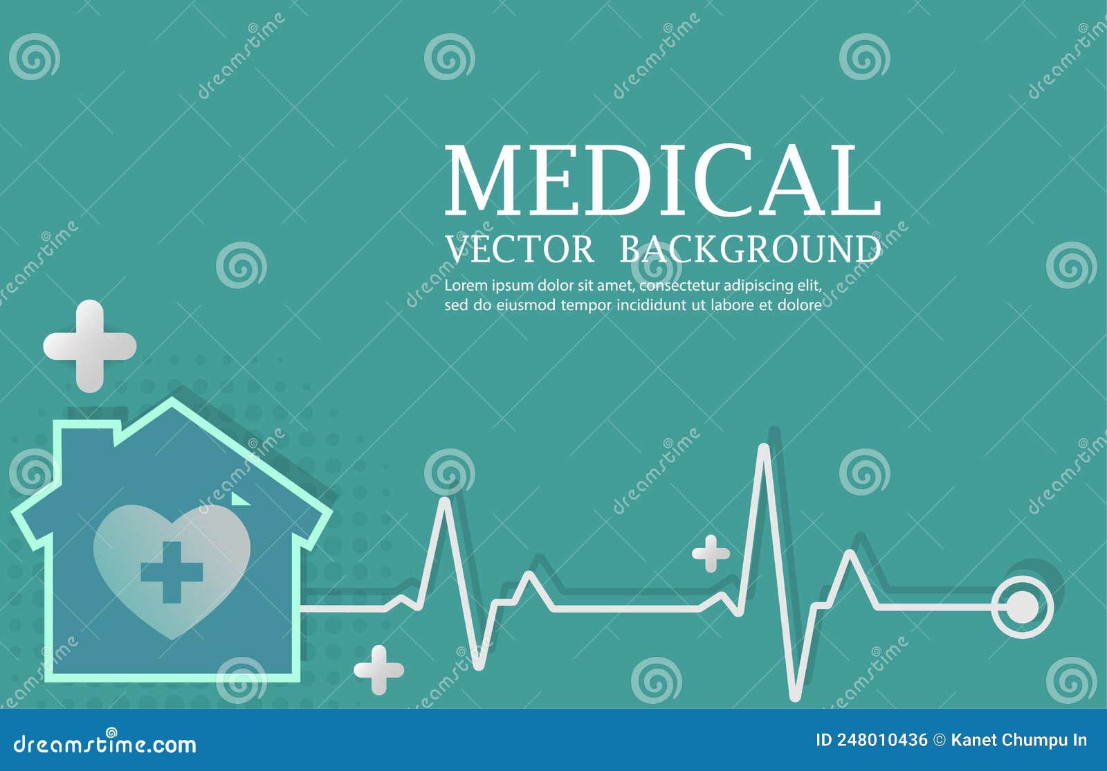 Lue Medical Backgrounds ECG Heartbeat And Cross Shape Editorial Photo ...