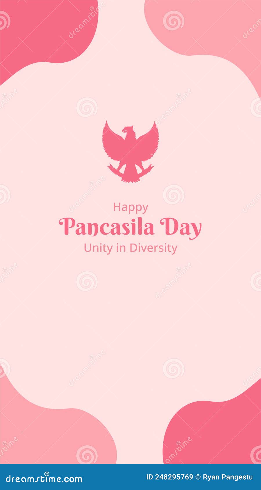 Garuda Indonesia With Ribbon And Flag Vector Illustration ...