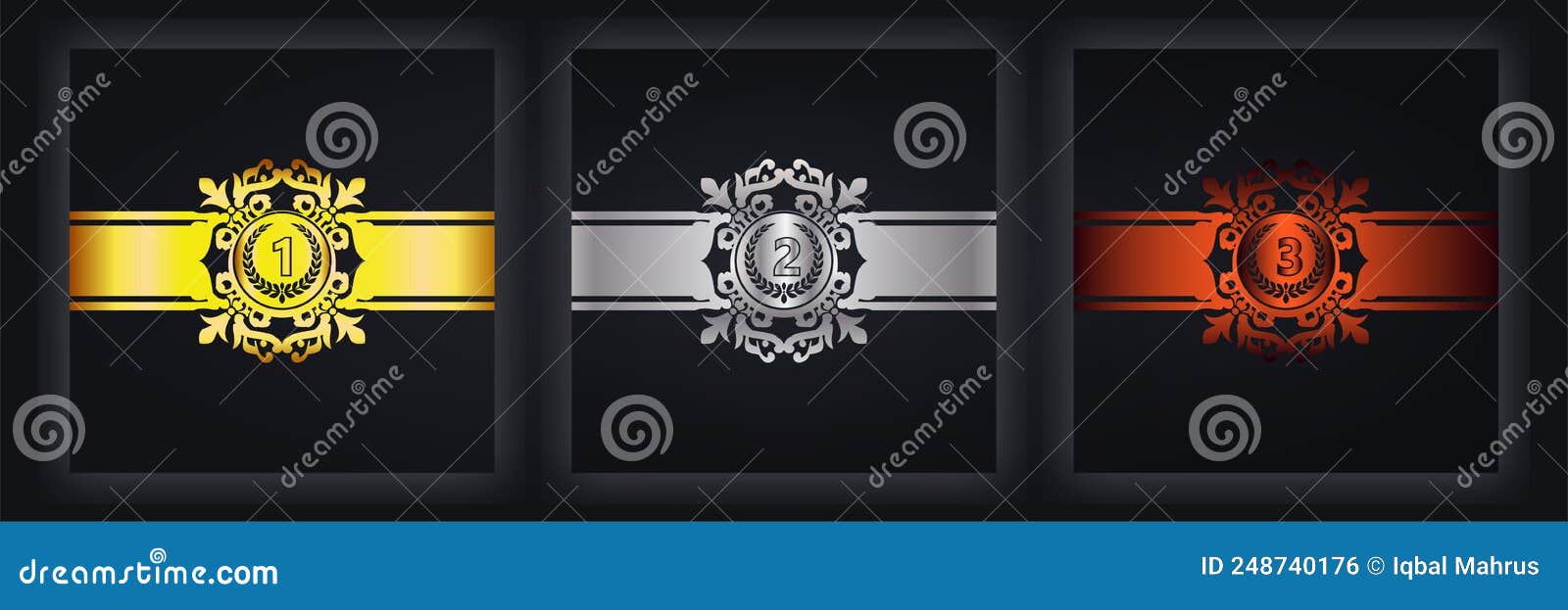 Ribbons for Winner, Runner Up and Third Place in Different Colours ...