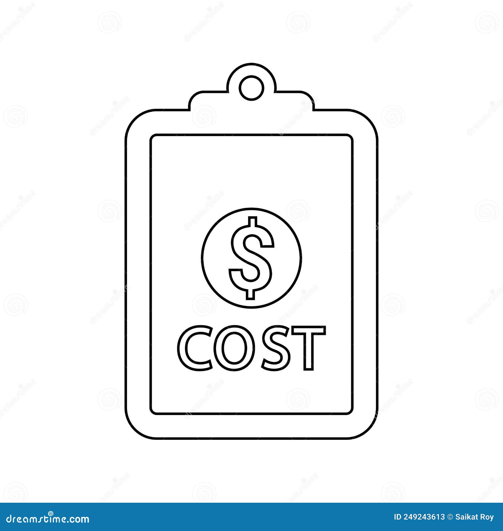 Cost, Report, Statement Icon. Outline Vector. Stock Vector ...