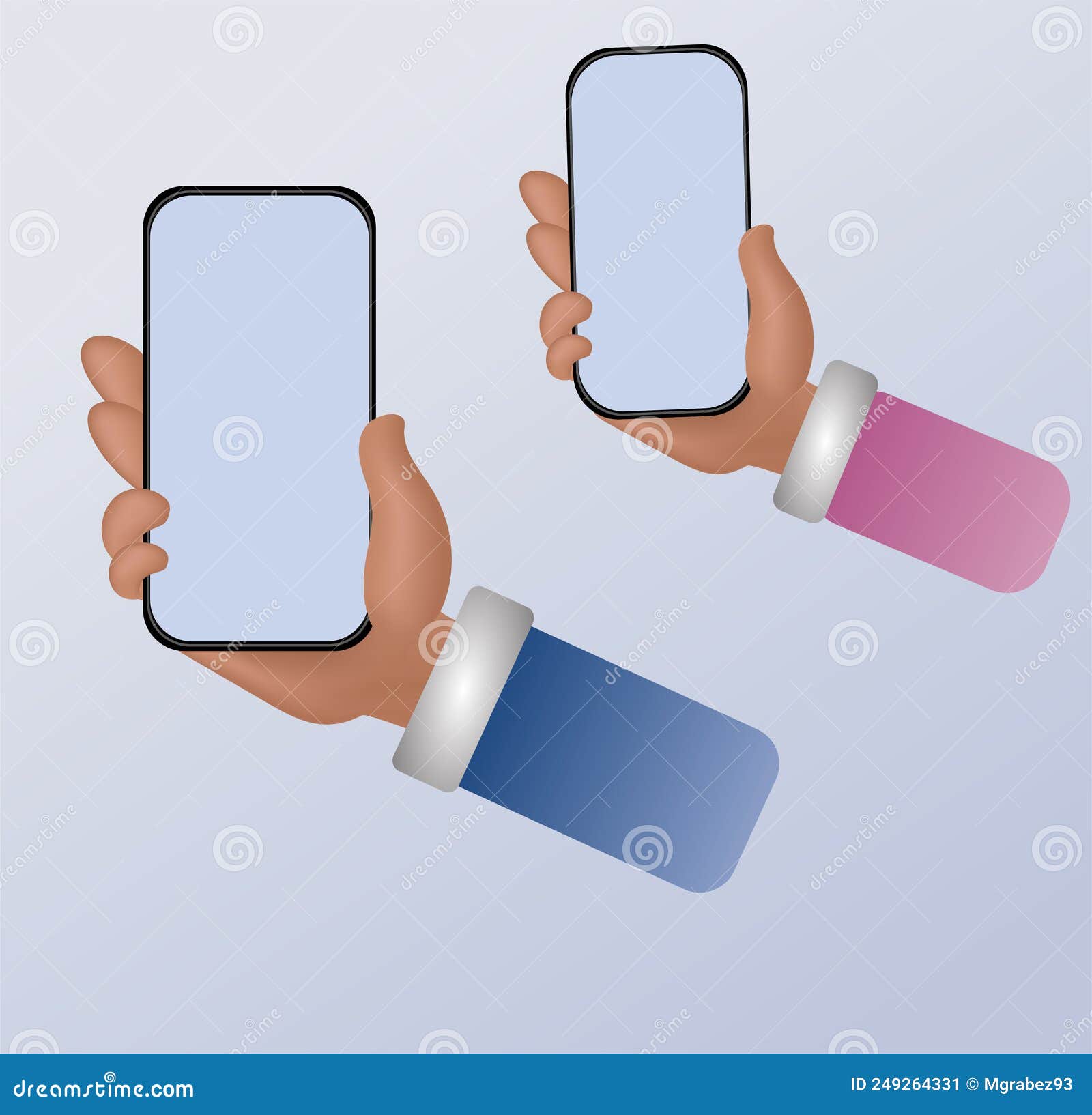 Hand Holding Phone Illustration Stock Vector - Illustration of hold ...