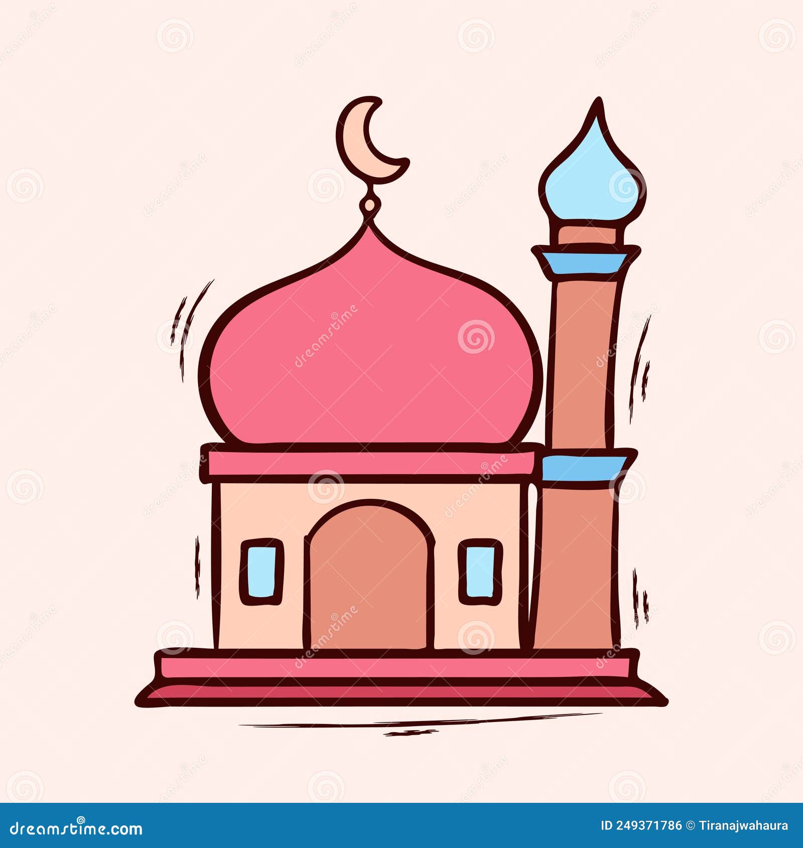 Simple Mosque For Islamic Background Royalty-Free Stock Photography ...