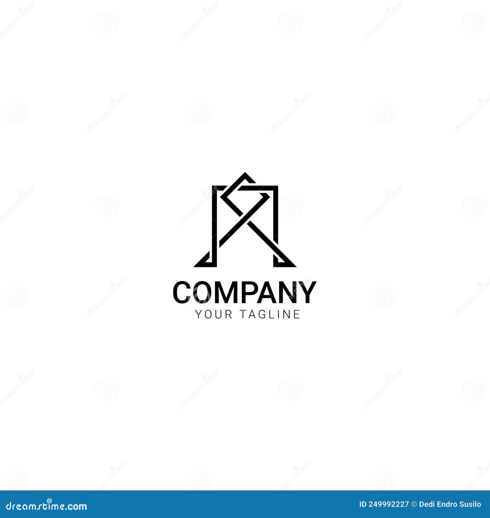 Monoline or Monogram Logo Representing a Company or Business Stock ...