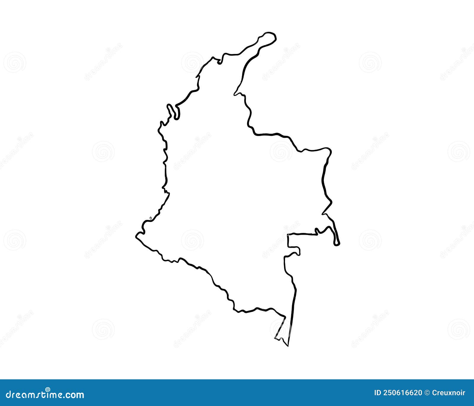 Colombia - Hand-Drawn Map Lllustration Stock Illustration ...