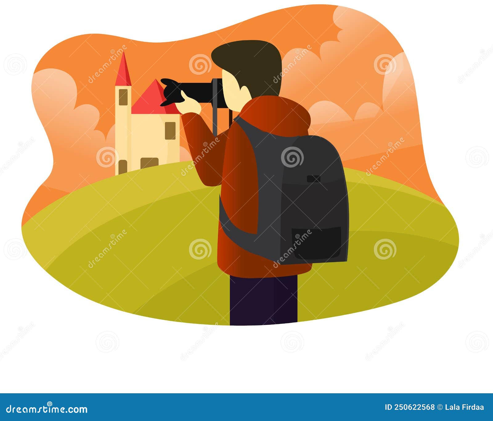 Vector Graphic Illustration, Photographer Take a Picture, Photography ...