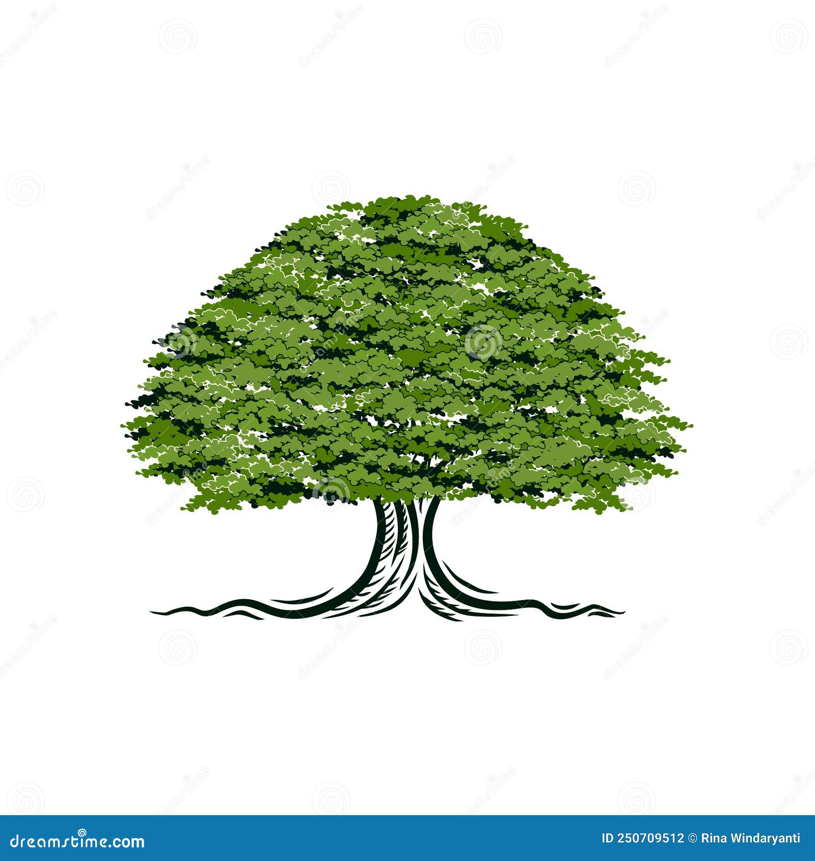 Banyan Tree Logo Design Vector. Stock Vector - Illustration of plant ...