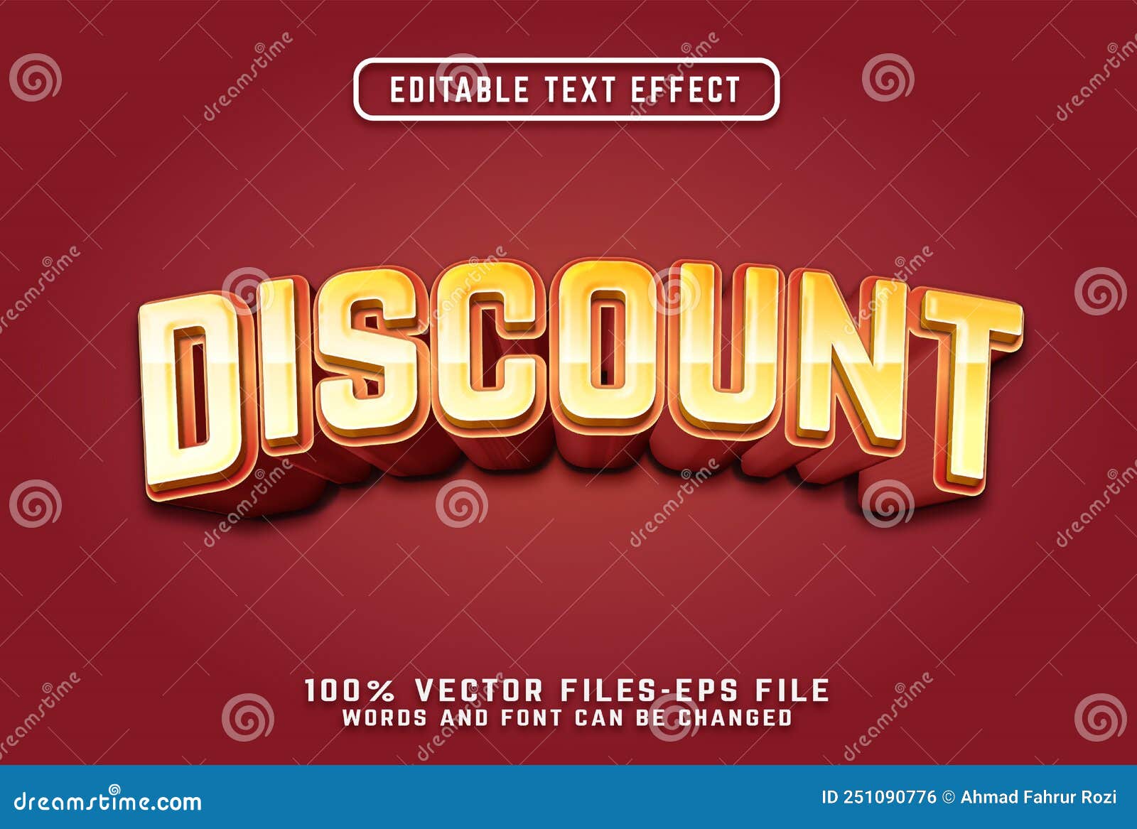 Discount 3d Text Effect Premium Vectors Stock Vector - Illustration of font, diagram: 251090776