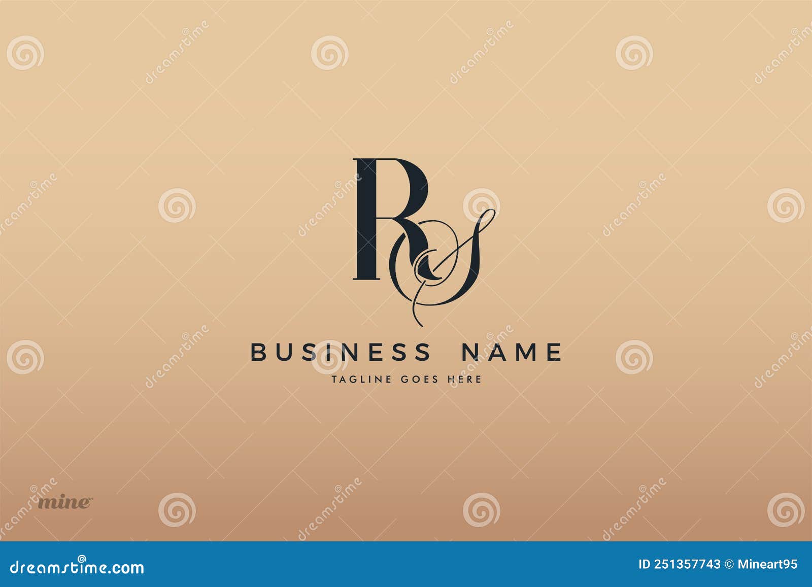 Simple Classic Letters R and S Logo Stock Vector - Illustration of ...