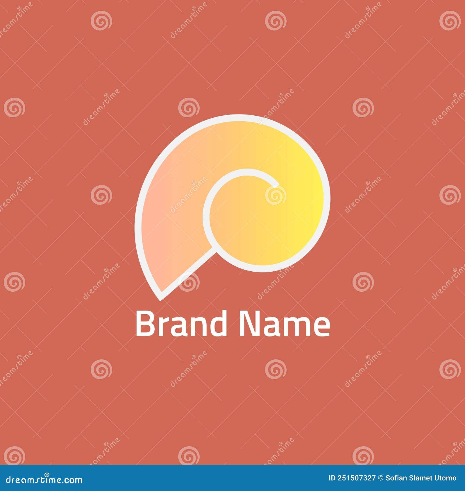 Elegant Snail Shell Logo stock vector. Illustration of aquatic - 251507327