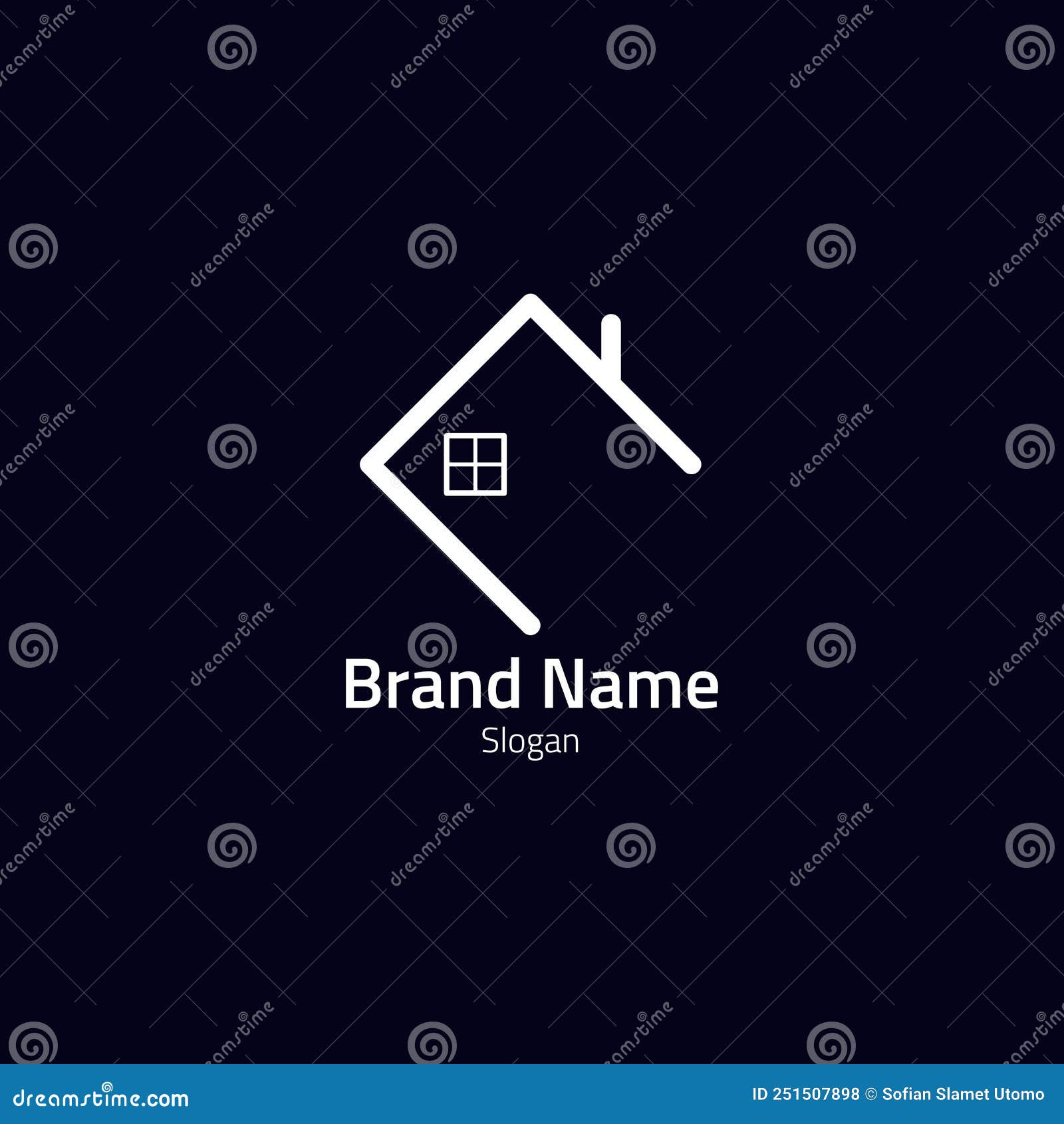 Square Shaped House Logo stock vector. Illustration of color - 251507898