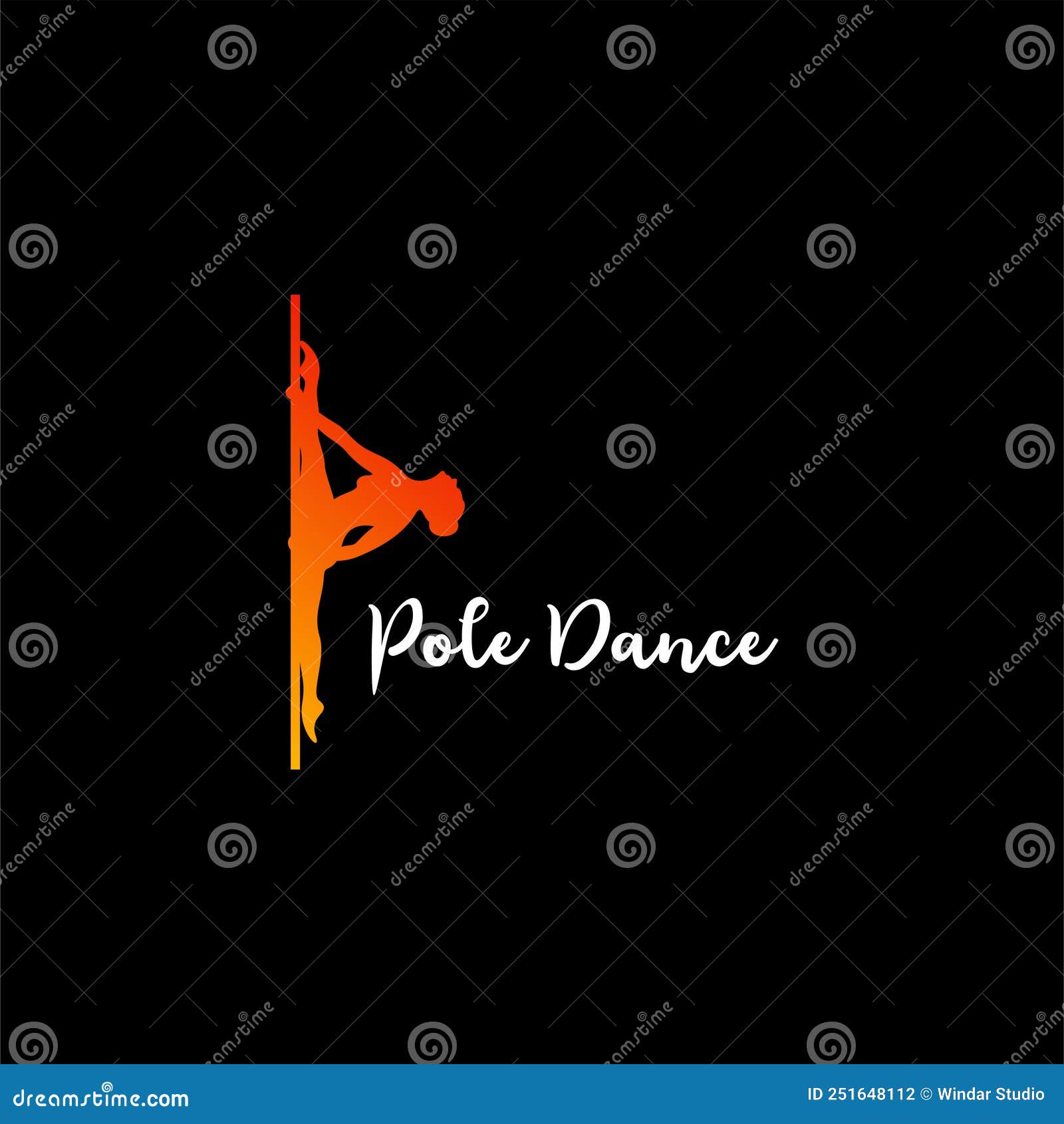 Pole Dance Logo Vector Illustration Stock Vector - Illustration of icon ...