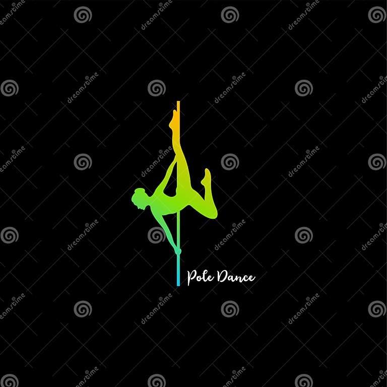 Pole Dance Logo Vector Illustration Stock Vector - Illustration of ...