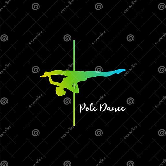 Pole Dance Logo Vector Illustration Stock Vector - Illustration of ...